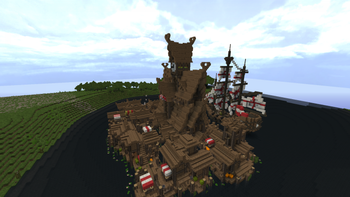 The Hobbit Lake Town Minecraft Map