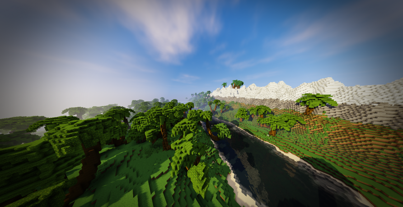 Mountain and island TERRAFORMING Minecraft Map