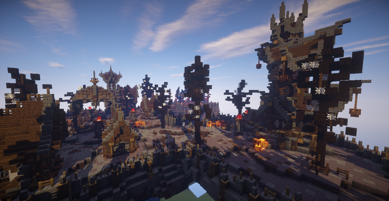 SKYWEEN - Halloween themed Skyblock spawn-3D view Minecraft Map