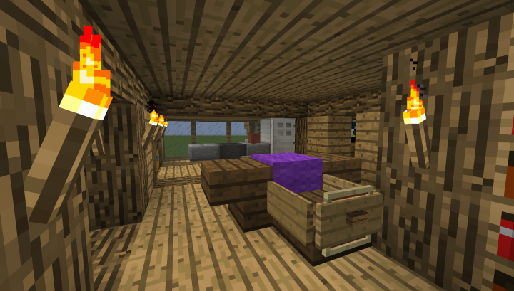 Snow Man's Lodge - Medieval house Minecraft Map