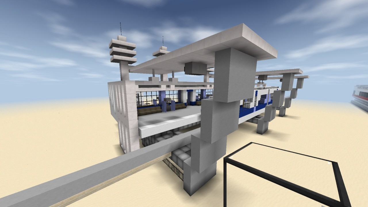 Modern Monorail Station Minecraft Map