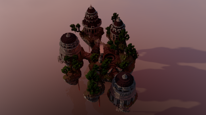 Fire and Water Skyblock Spawns Minecraft Map