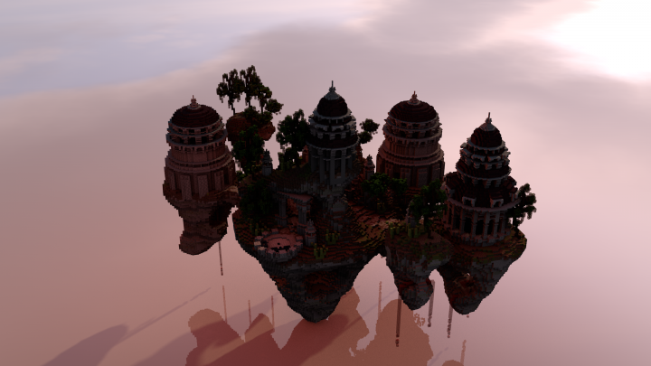 Fire and Water Skyblock Spawns Minecraft Map
