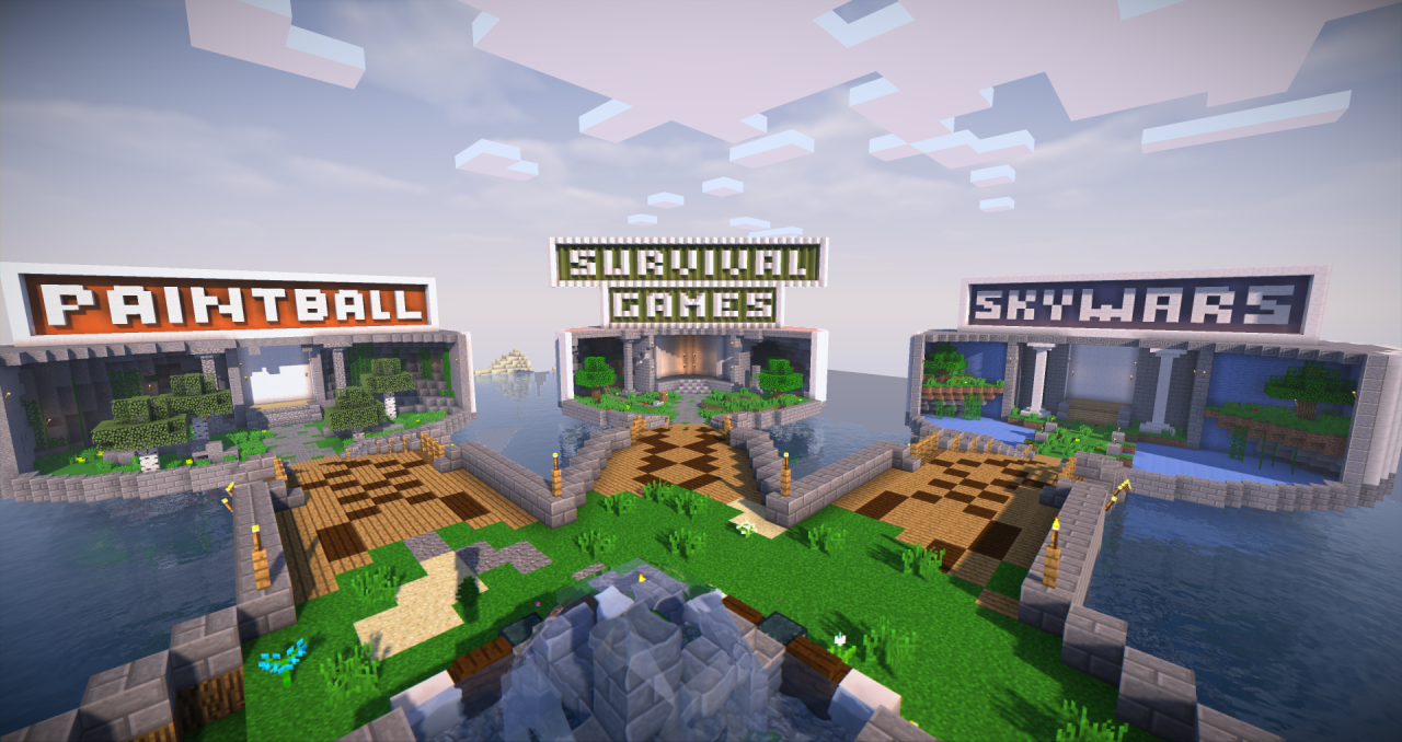 Minigames hub - 6 islands Minecraft Map