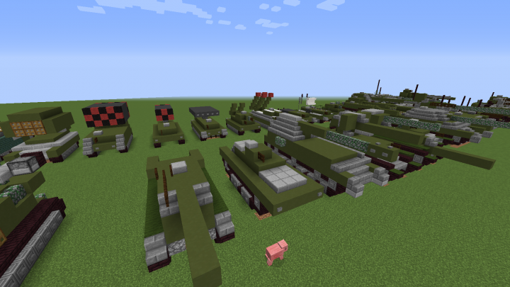 Soviet and Russian military vehicles Minecraft Map