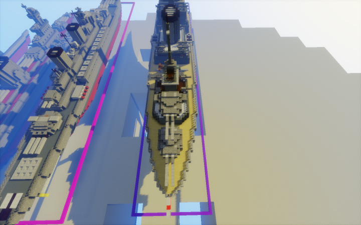 Royal Navy battleship HMS Warspite Minecraft Map