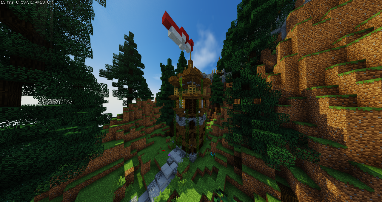 Two tower island - Castle - Camp - House - much more! Minecraft Map