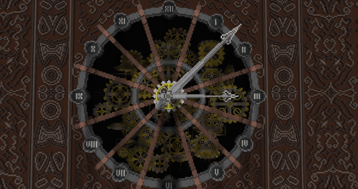 Steampunk Clock with Mechanism Minecraft Map