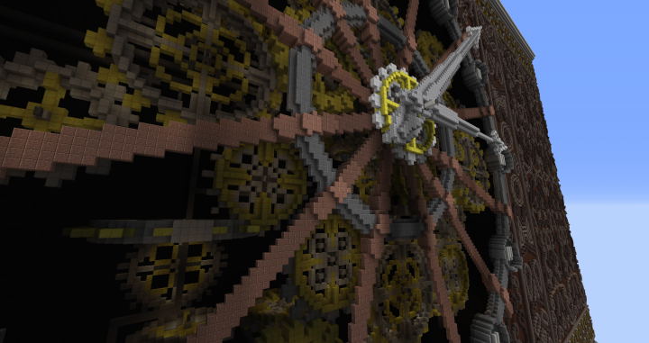 Steampunk Clock with Mechanism Minecraft Map