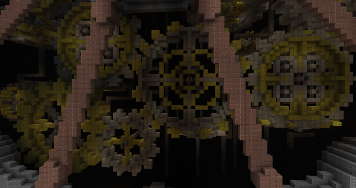 Steampunk Clock with Mechanism Minecraft Map