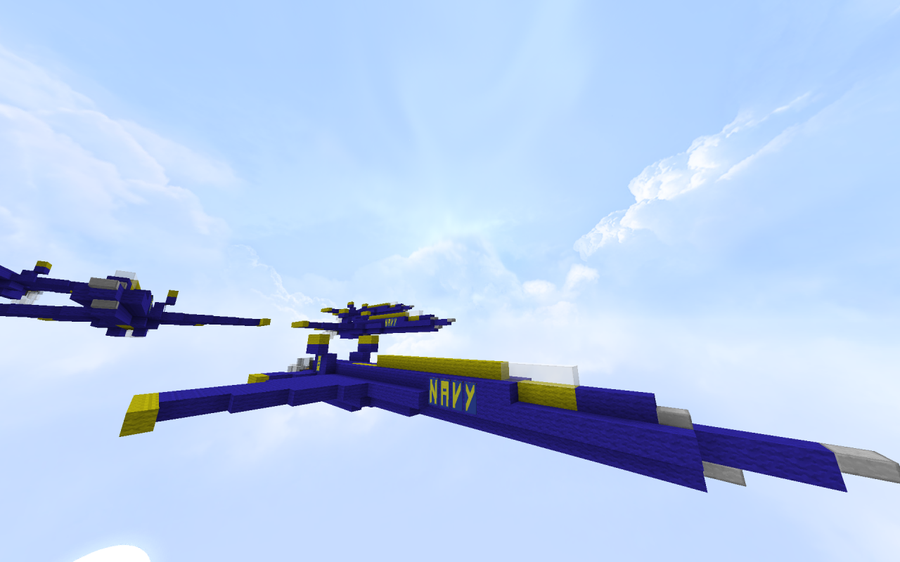 Blue Angels F/A-18A Hornet 2:1 Minecraft Map