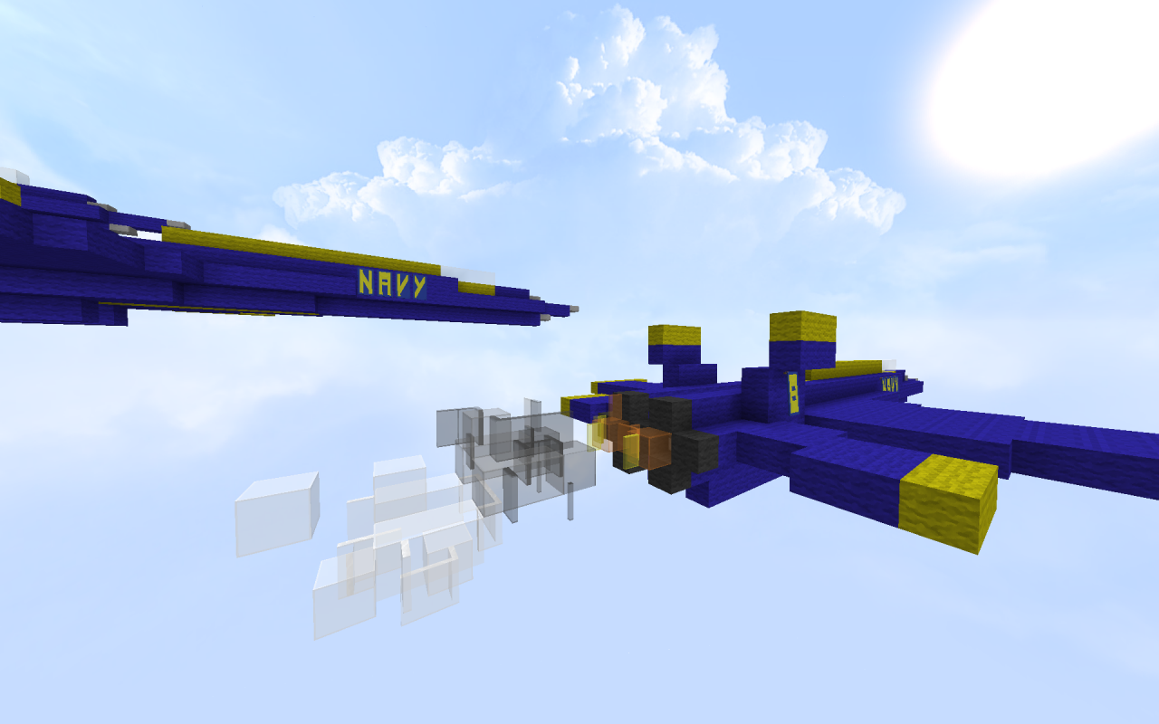 Blue Angels F/A-18A Hornet 2:1 Minecraft Map
