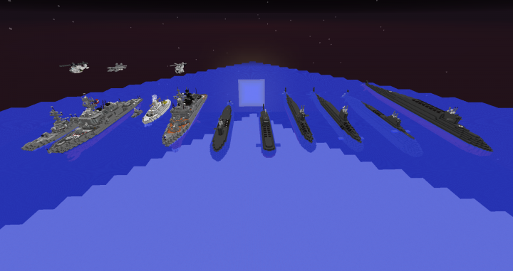 All of my Naval Builds in Chronological Order Minecraft Map