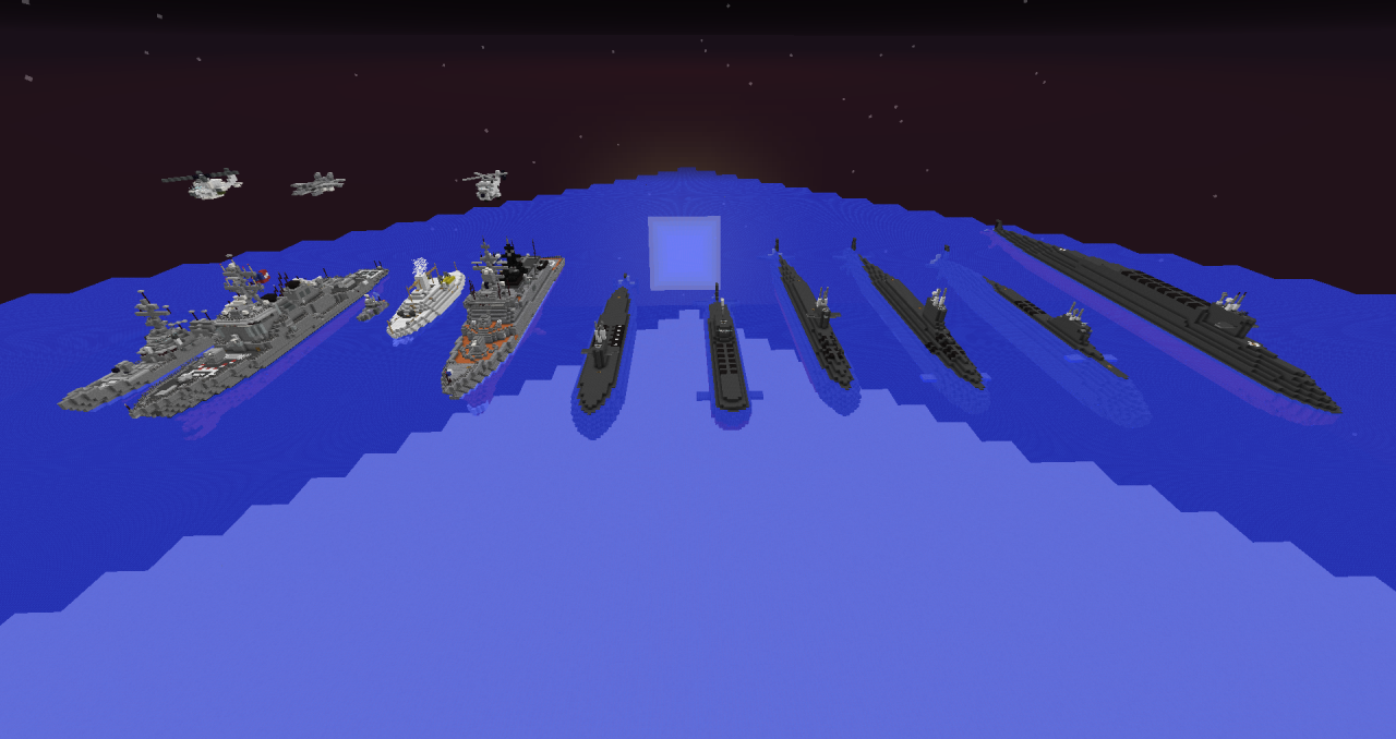 All of my Naval Builds in Chronological Order Minecraft Map