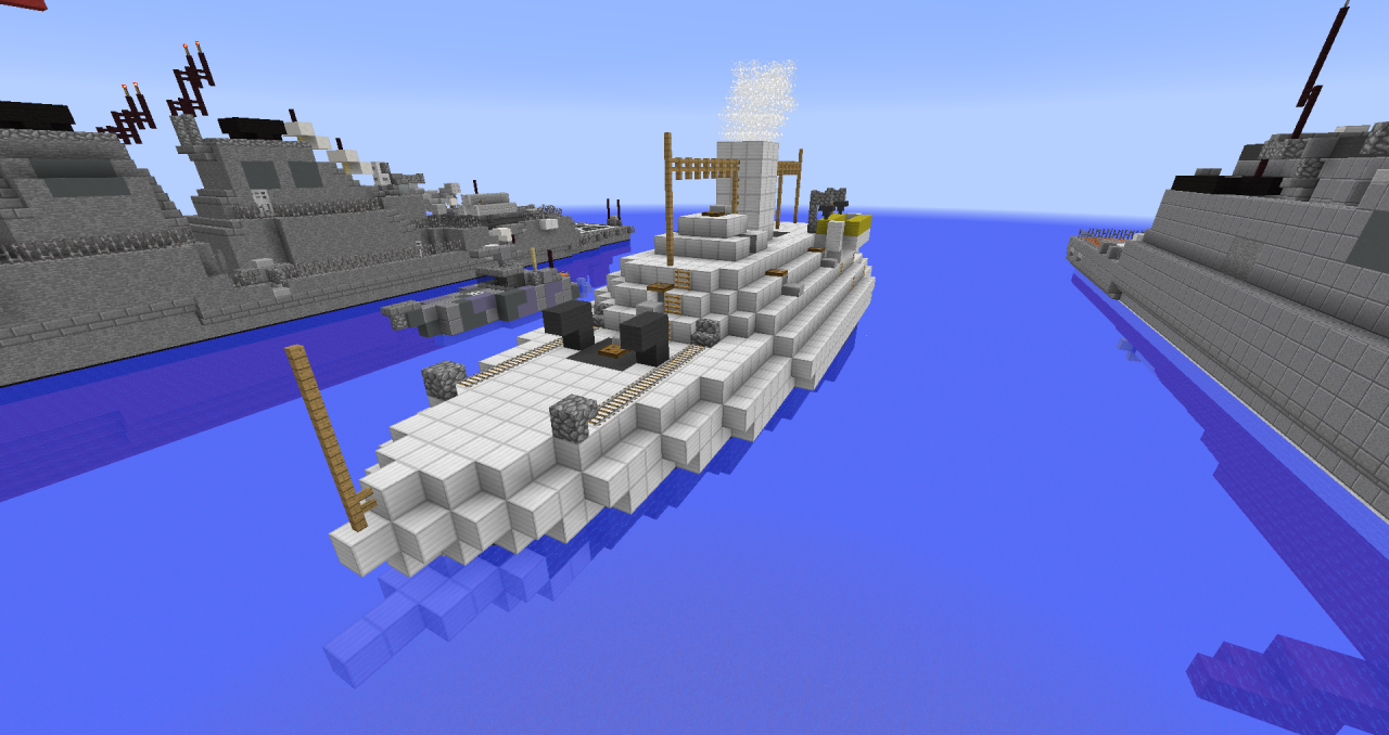 All of my Naval Builds in Chronological Order Minecraft Map
