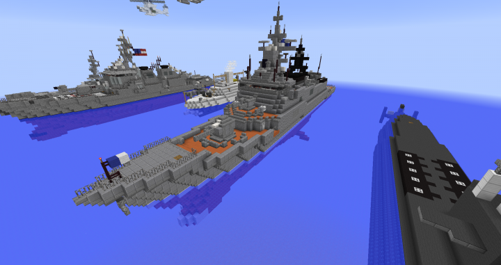 All of my Naval Builds in Chronological Order Minecraft Map