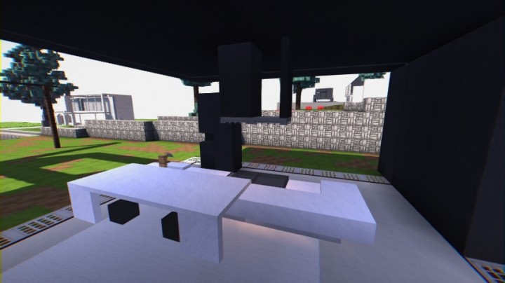Minimal black modern house Minecraft Project