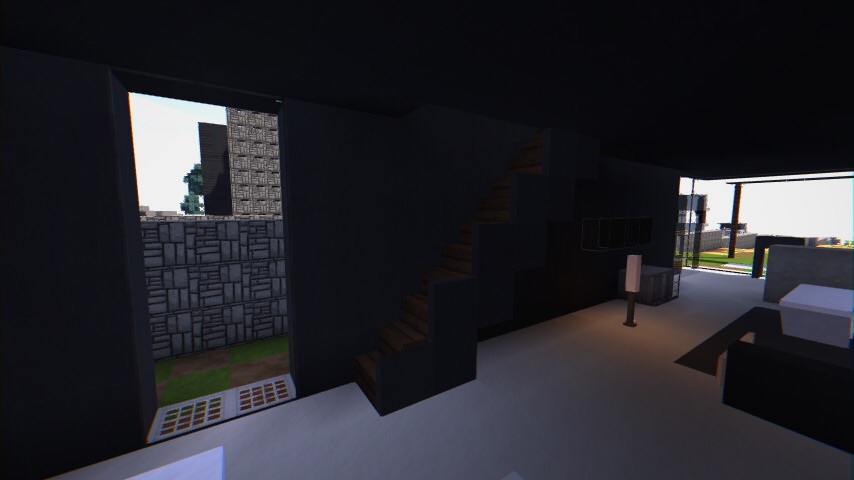 Minimal black modern house Minecraft Map