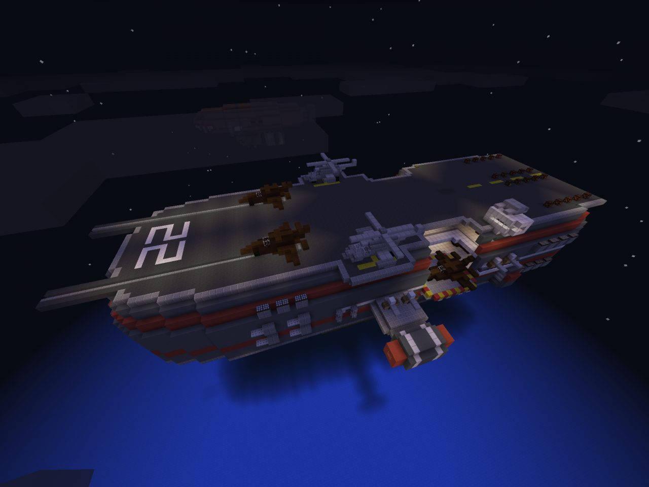 Airborne Mothership Carrier Minecraft Map