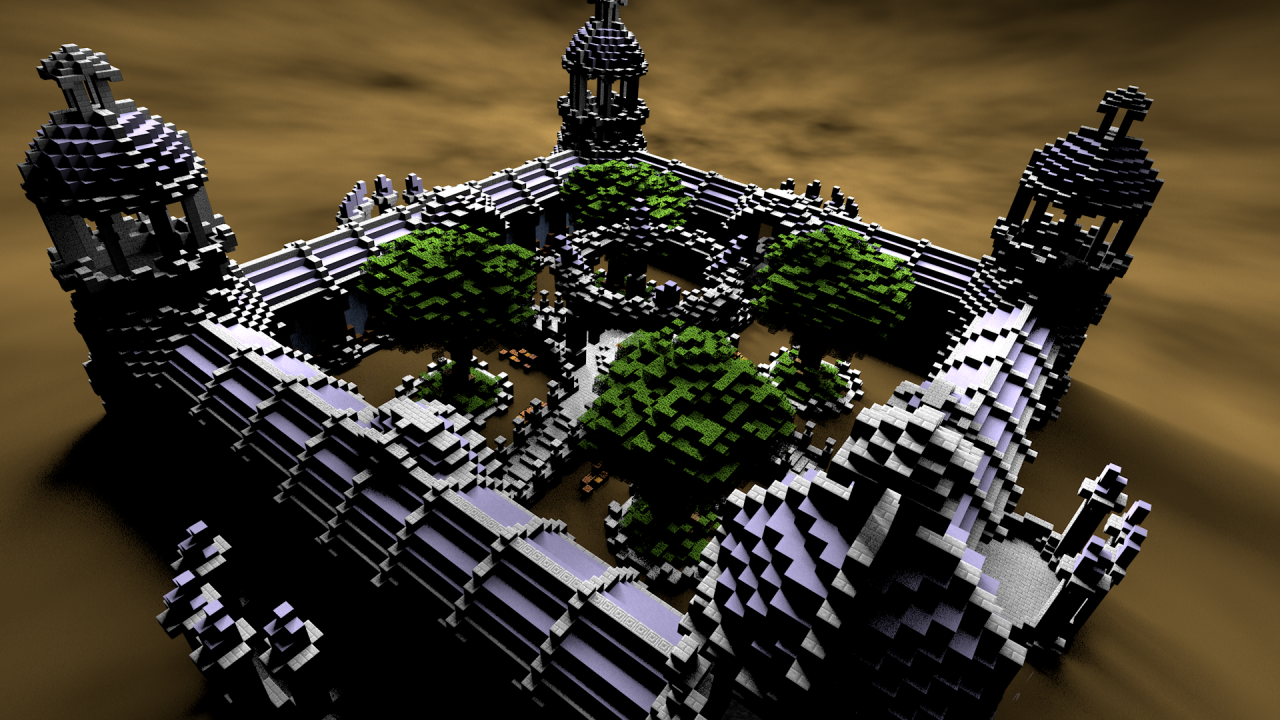 4 Portal Hub/Spawn Minecraft Map