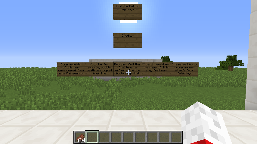 Find the Button Beginnings Minecraft Map