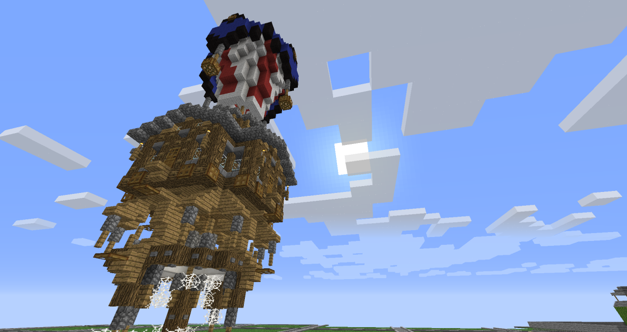 Hot Air Balloon House: Infernal Realms Minecraft Map