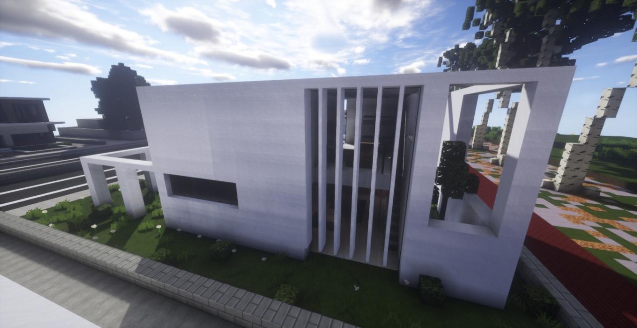Small minimal modern house Minecraft Map