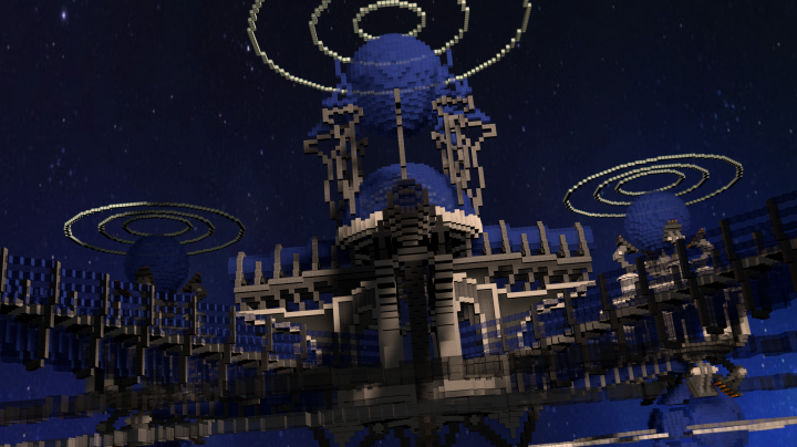 Futuristic space station | Plot build Minecraft Map