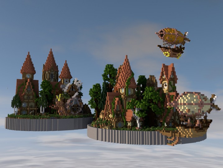 The Flying Town Minecraft Map
