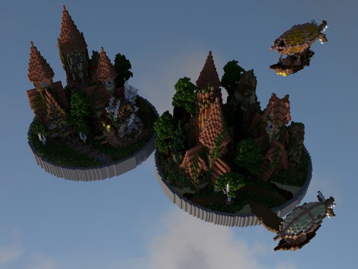 The Flying Town Minecraft Map