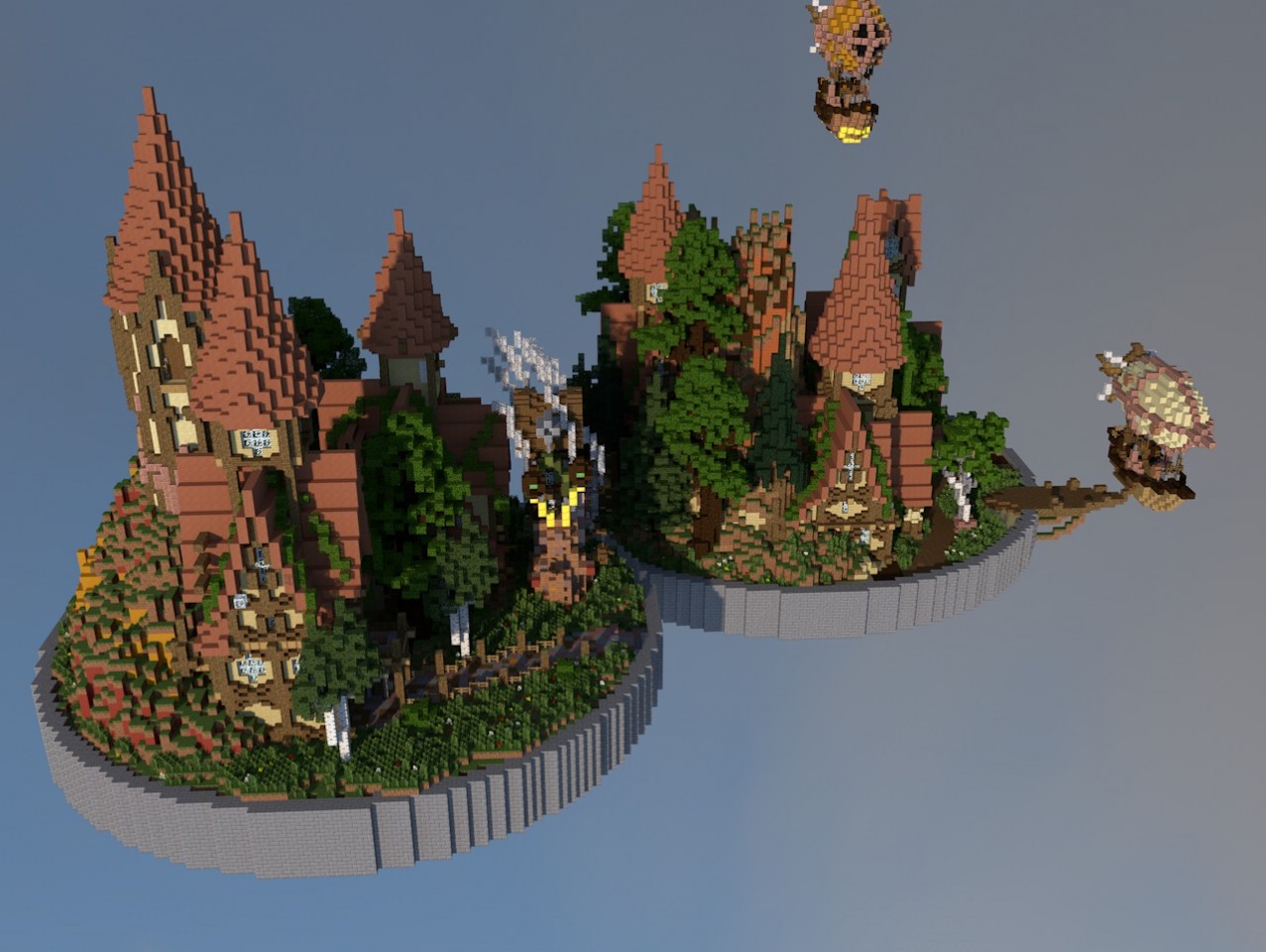 The Flying Town Minecraft Map