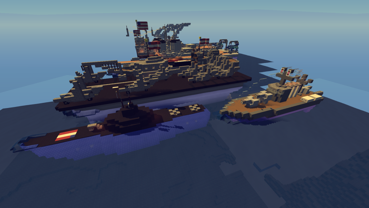 Battle ship fleet Minecraft Map