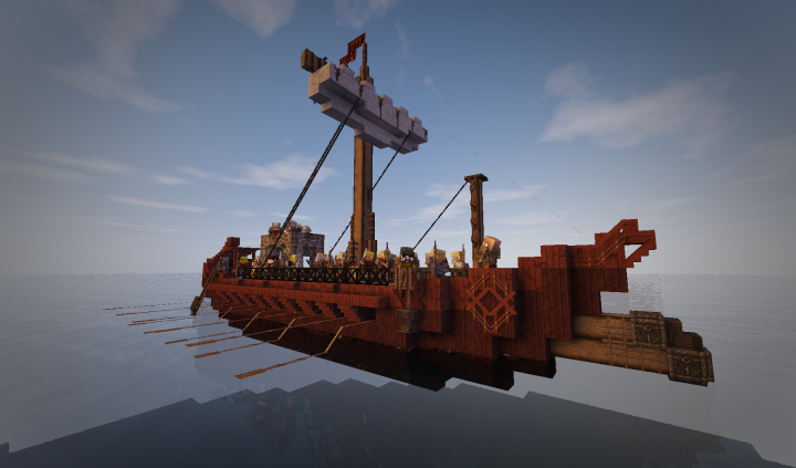 small Galley roman like with crew in ConquestReforged Minecraft Map