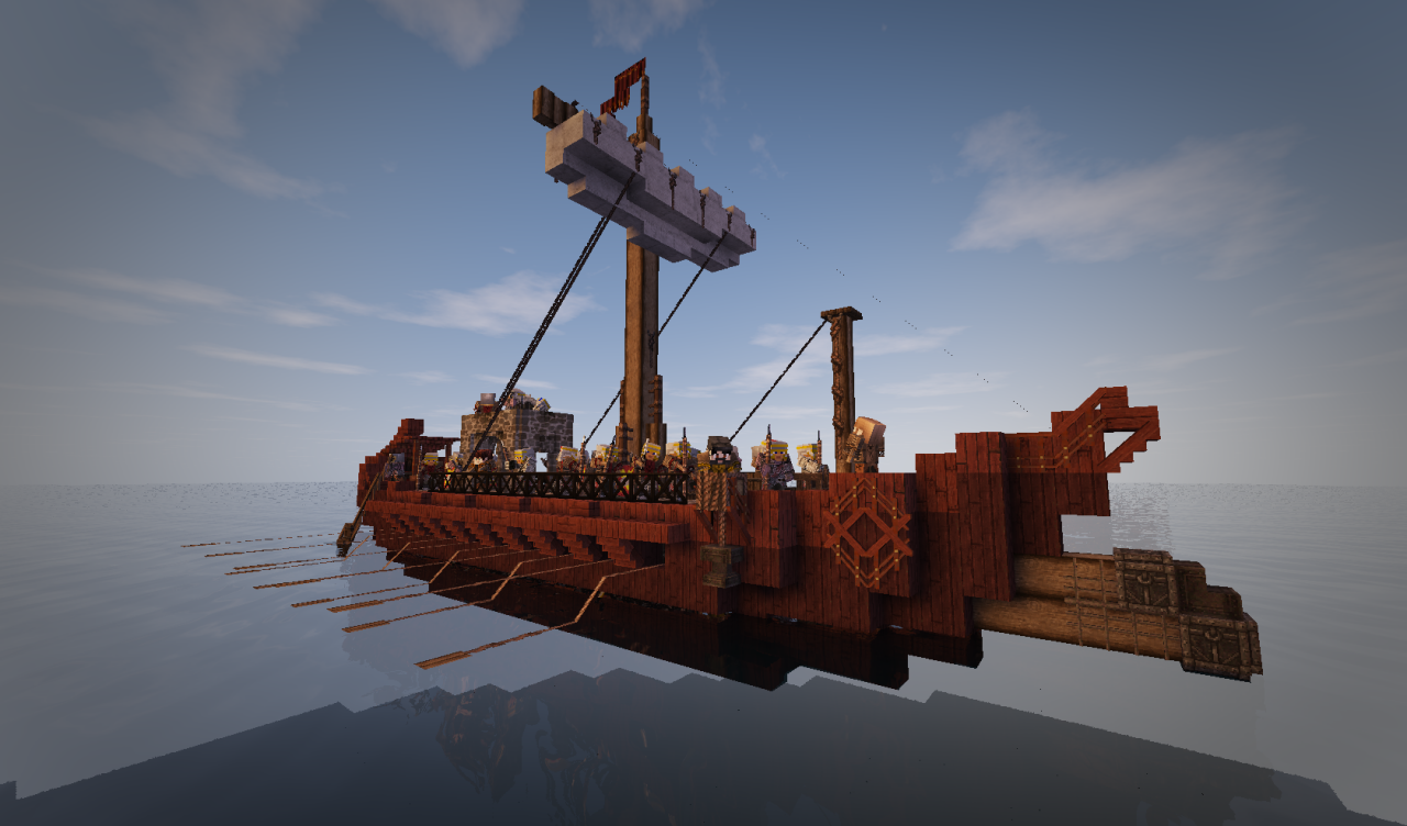 small Galley roman like with crew in ConquestReforged Minecraft Map