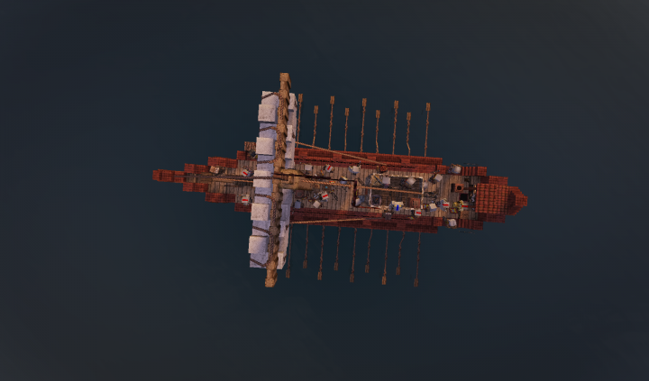 small Galley roman like with crew in ConquestReforged Minecraft Map