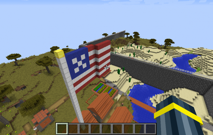 The U.S./Texas trumpian wall Minecraft Map