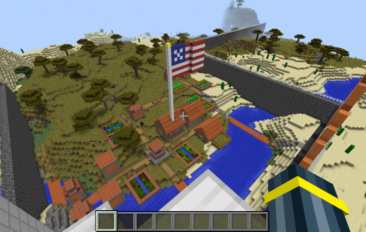 The U.S./Texas trumpian wall Minecraft Map
