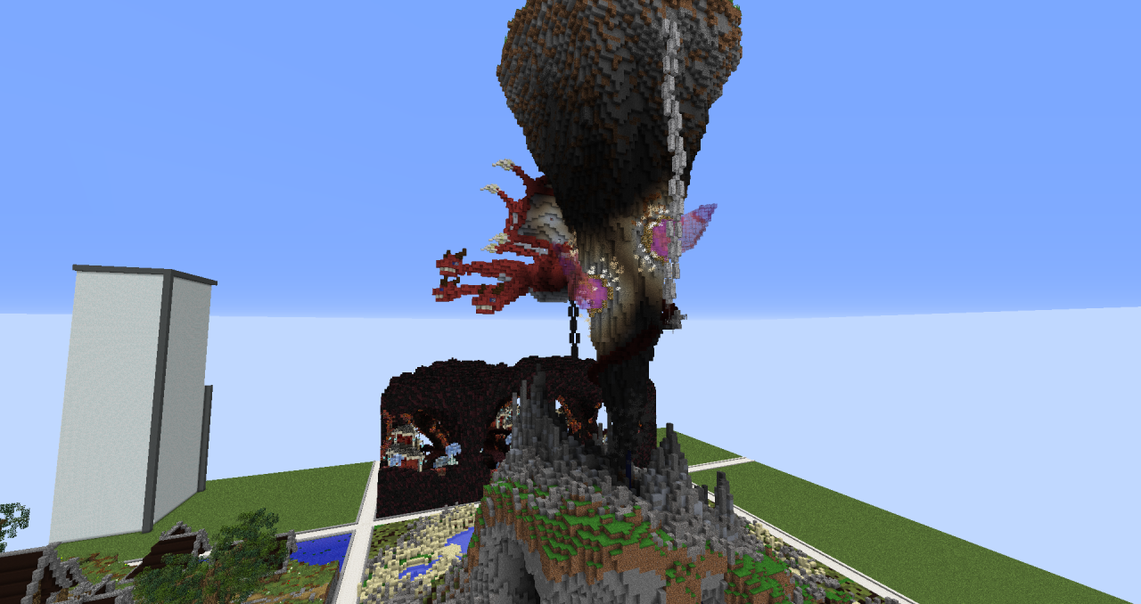 3 headed dragon plot build Minecraft Map