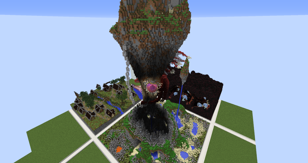 3 headed dragon plot build Minecraft Map