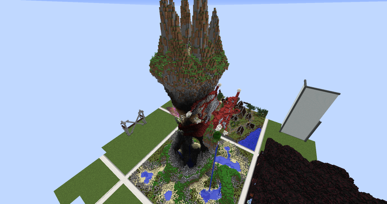 3 headed dragon plot build Minecraft Map