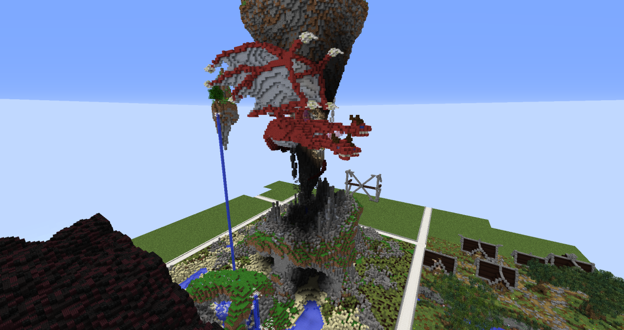 3 headed dragon plot build Minecraft Map