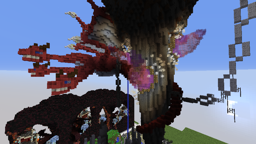 3 headed dragon plot build Minecraft Map