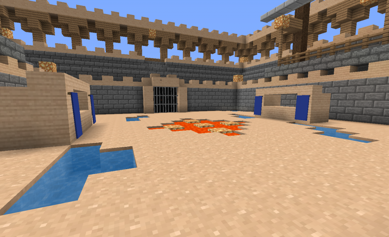 Sandstone vs Stone-brick PVP Arena Minecraft Map