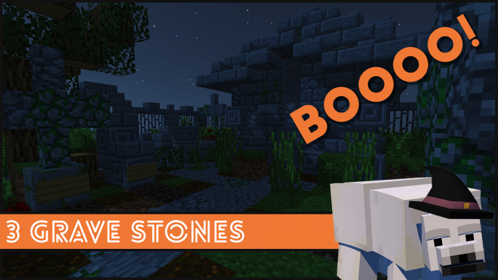 Minecraft - How To Make 3 Grave Stone Designs Minecraft Project