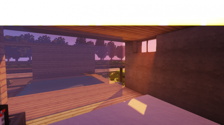 Small concrete modern house Minecraft Map
