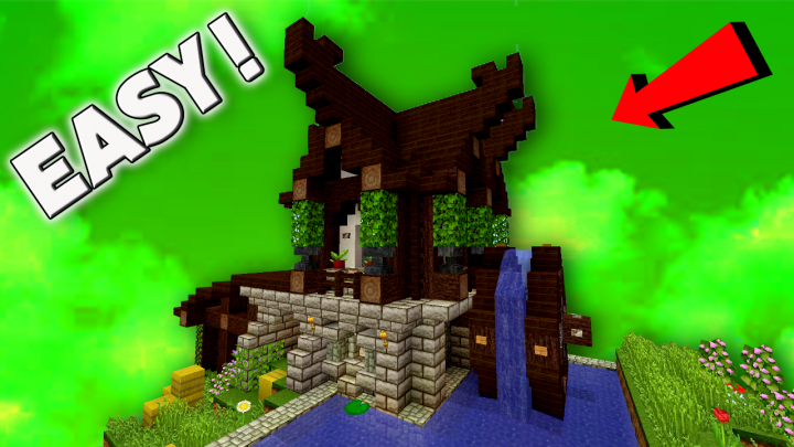 Medieval House | Water Mill Tutorial Minecraft Project