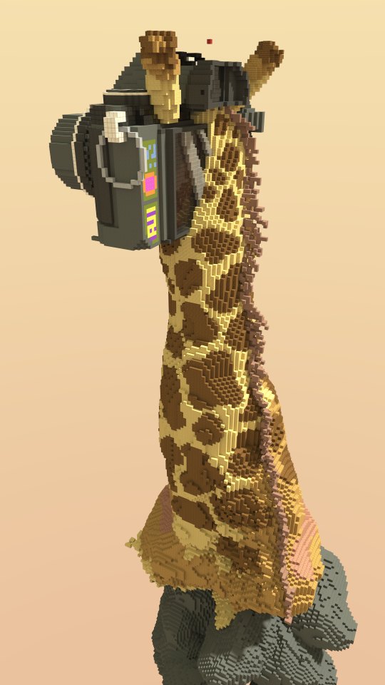 Giraffe and Photographer: Surreal Combination Minecraft Map