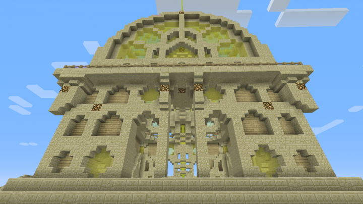 "Sun Temple" 31x31 Sandstone Decorative Structure Minecraft Map