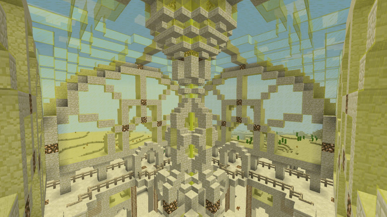 "Sun Temple" 31x31 Sandstone Decorative Structure Minecraft Map
