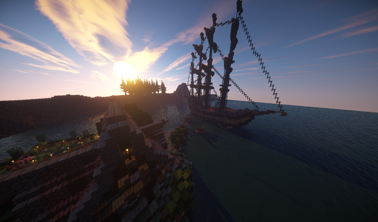Private house and pirate ship Minecraft Map